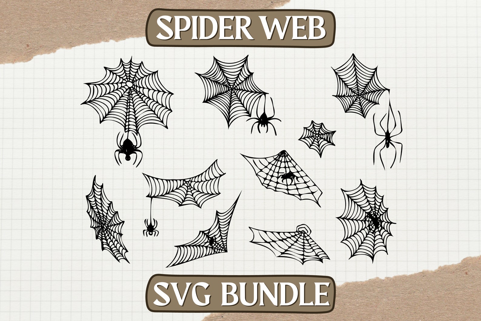 Spider Web SVG Bundle 10 Svg Spiders Cut Files for Cricut - Etsy