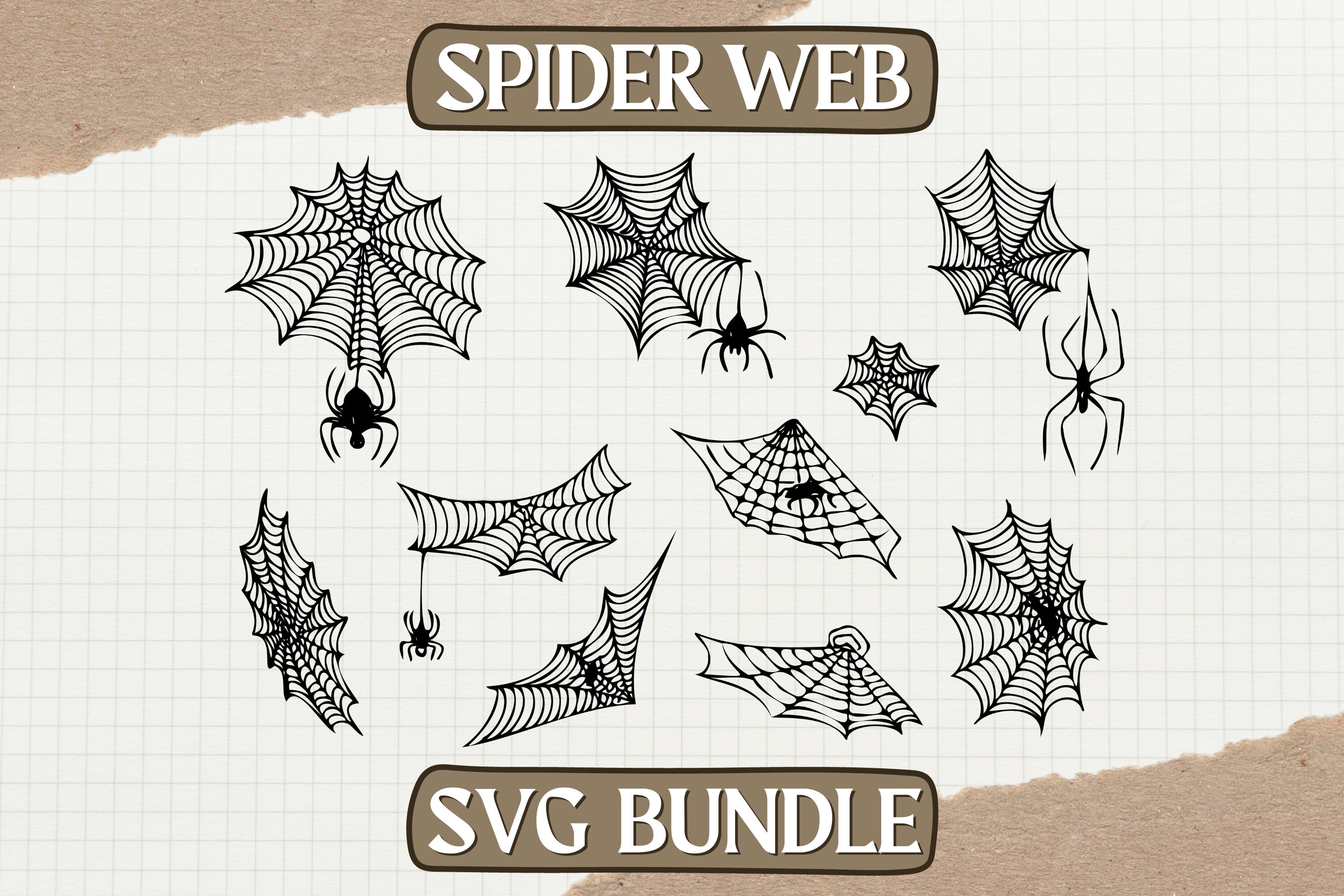 Spider Web SVG Bundle - 10 Svg Spiders Cut Files for Cricut - Etsy