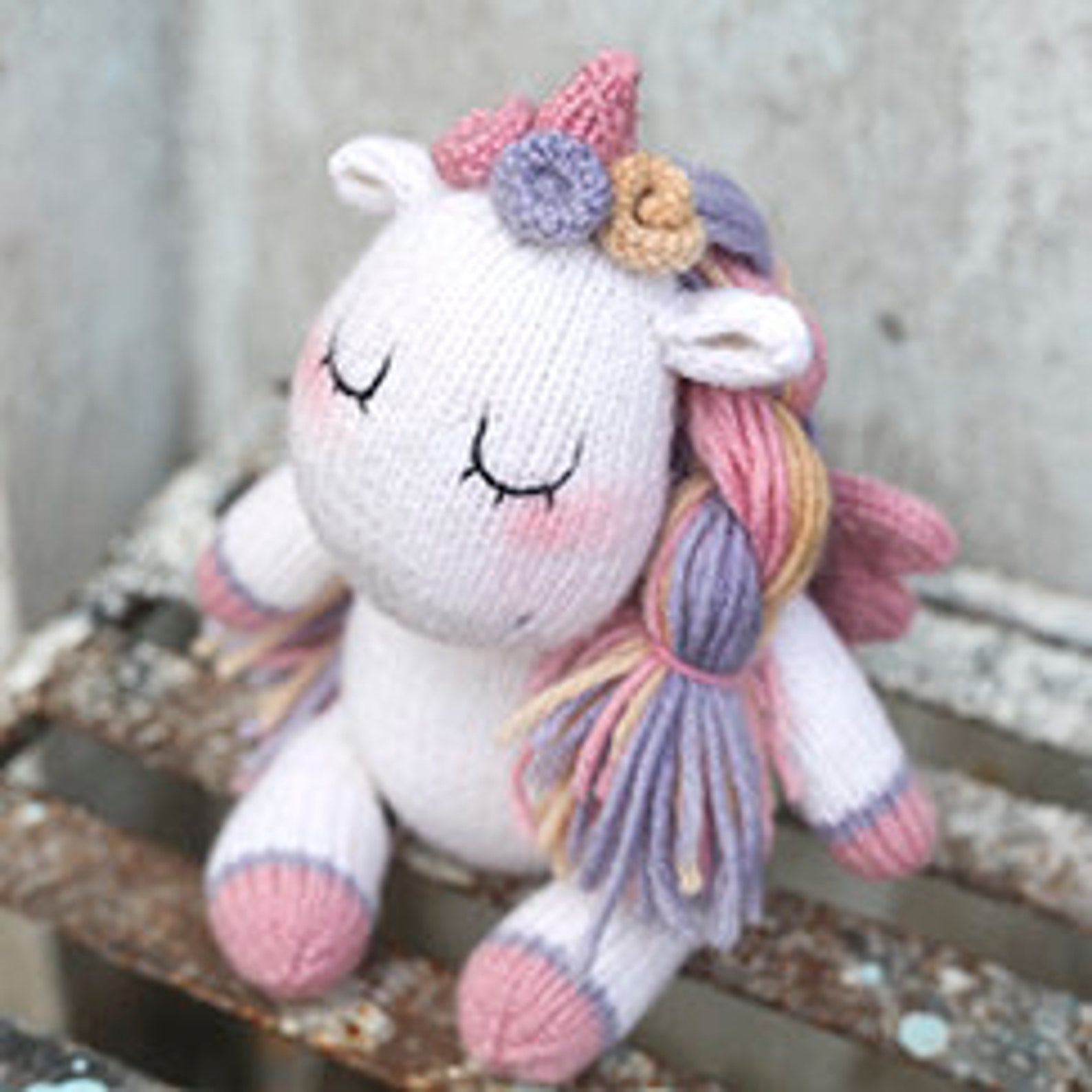 Unicorn Knitting Pattern Cute & Colorful Crochet Pattern - Etsy
