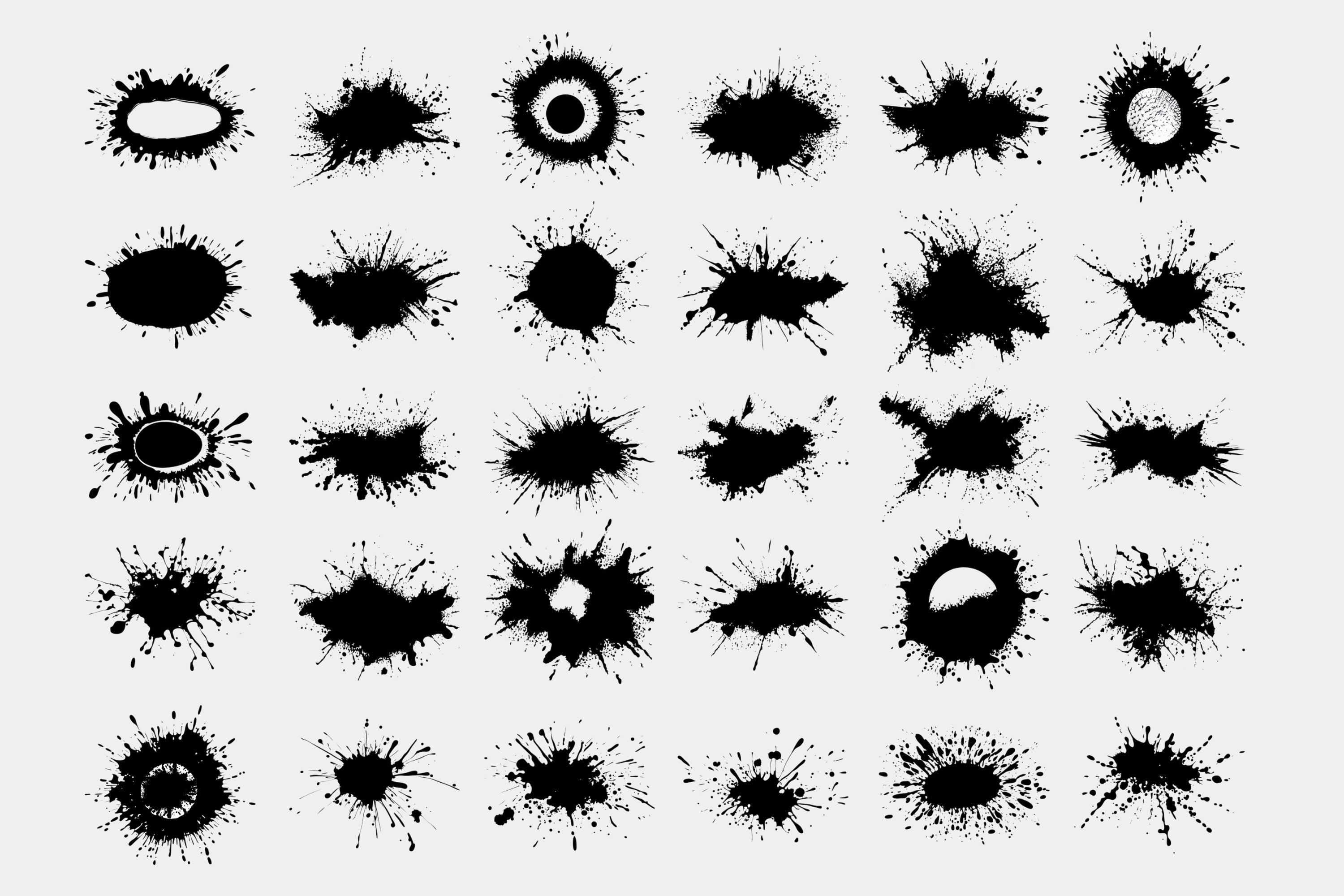 Splatter SVG Bundle - Paint Splash Ink SVG File for Cricut - Digital ...