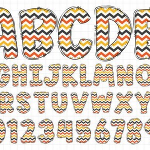 Halloween Alphabet Clip Art PNG Files - Customize Names Letter Bundle ...