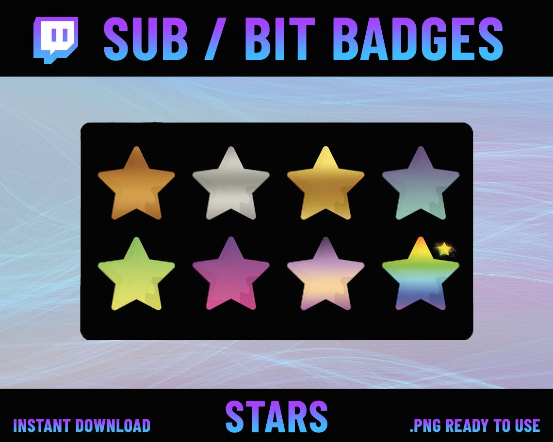 Star Twitch Sub Badges Star Rank Badge High Quality Ranks - Etsy