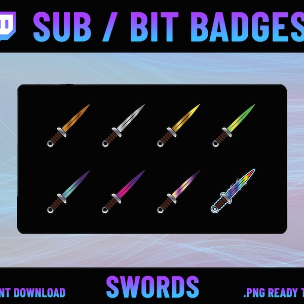 Twitch Bit Badge Sword - Etsy