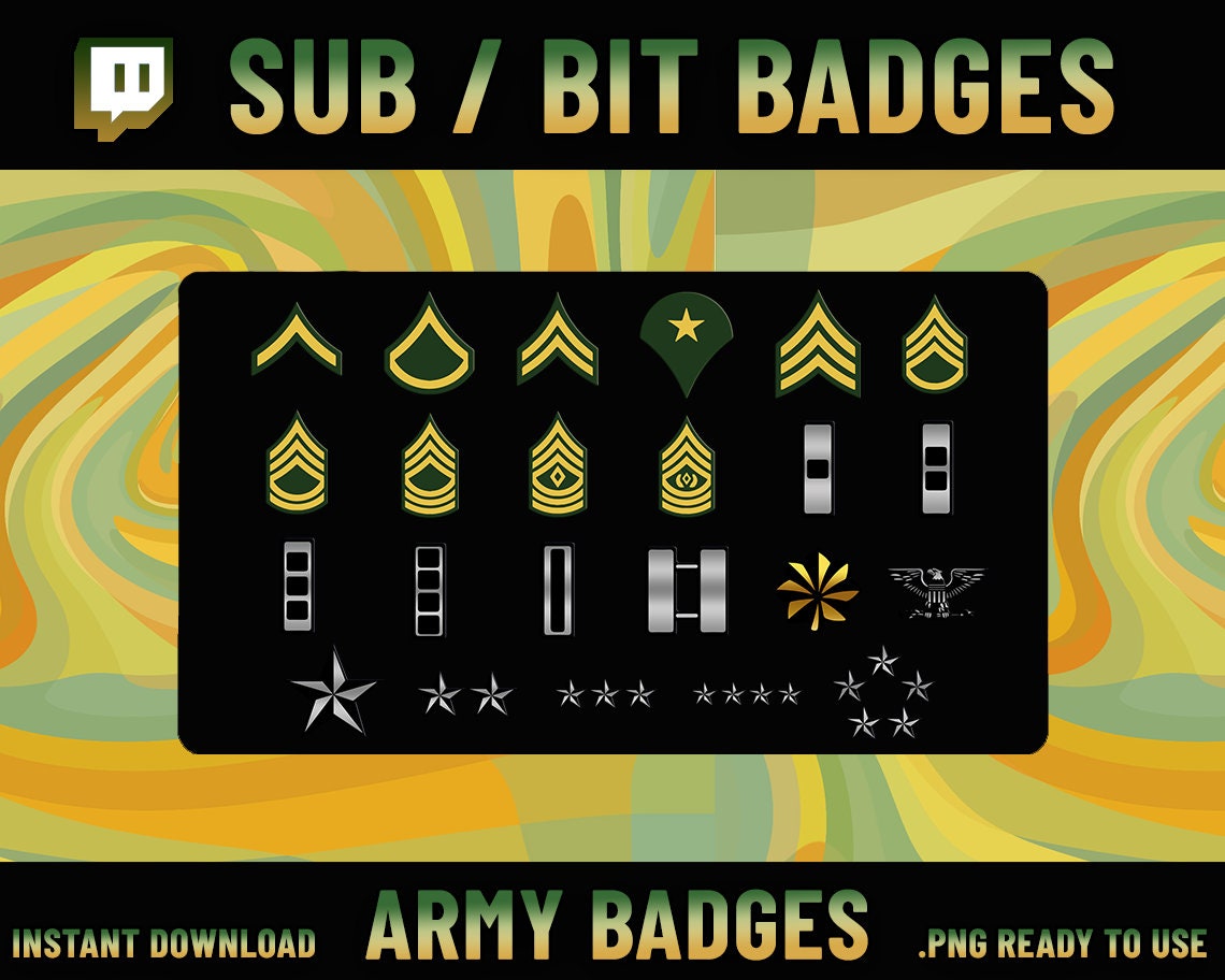 Army Military Sub Badges, Army Military Ranks Badges, High Quality Rank ...