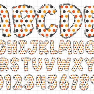 Halloween Alphabet Clip Art PNG Files - Customize Names Letter Bundle ...