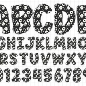 Halloween Alphabet Clip Art PNG Files - Customize Names Letter Bundle ...