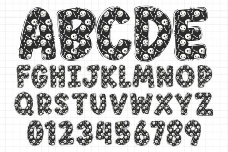 Halloween Alphabet Clip Art PNG Files - Customize Names Letter Bundle ...