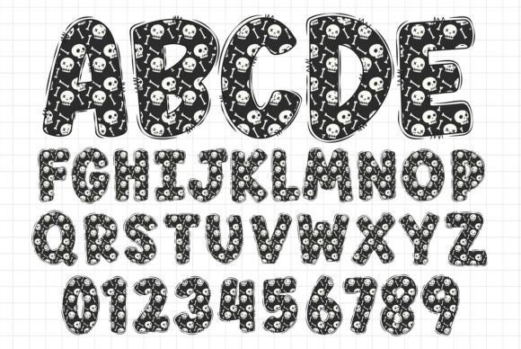 Halloween Alphabet Clip Art PNG Files - Customize Names Letter Bundle ...