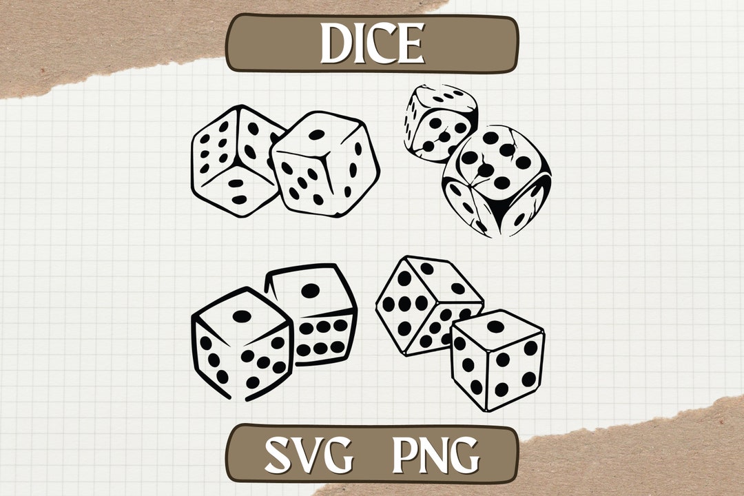 Dice SVG Bundle - Dice Cut File PNG Clipart Silhouette Circut - Etsy