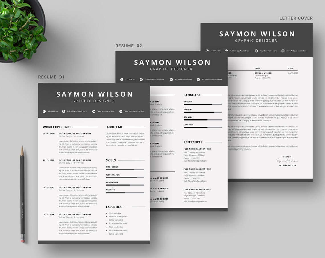 Resume Template Bundle, 800 Designs, Instant Download, Word, Photoshop ...