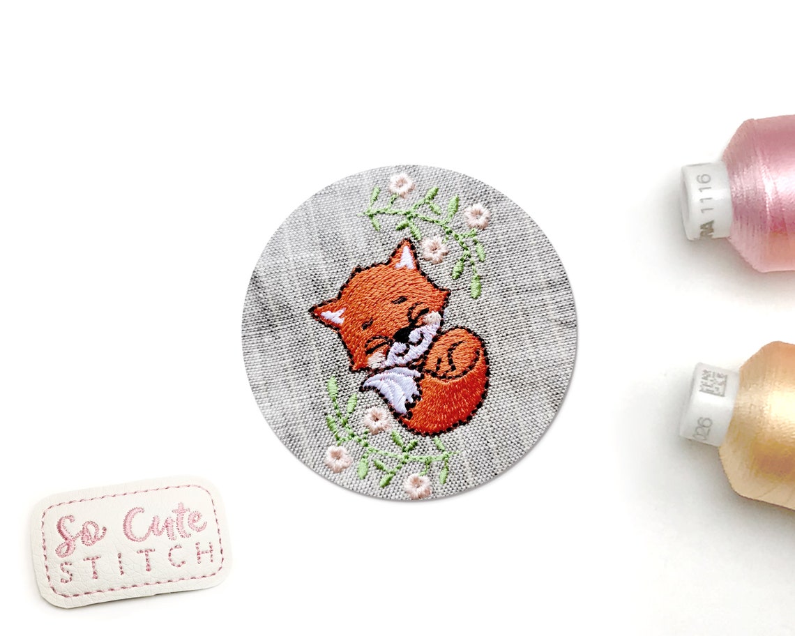 Mini Fox Embroidery Design Filled Stitch Designs for Machine | Etsy