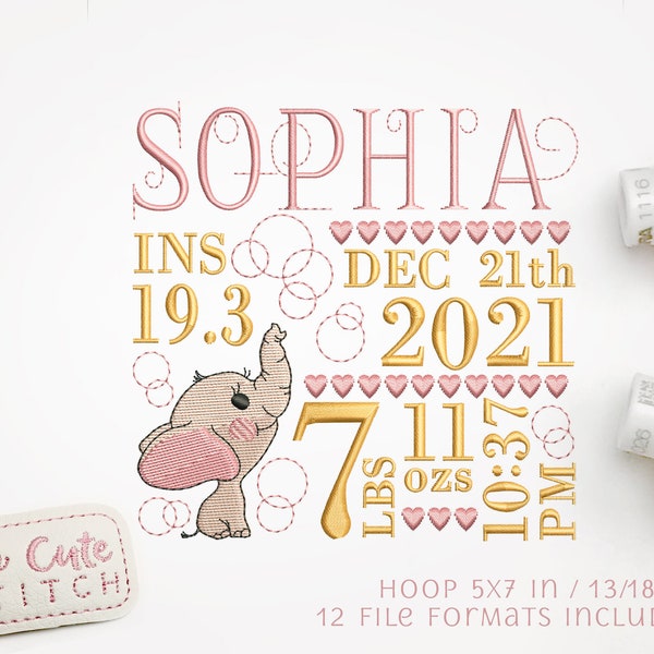 Elephant Machine Embroidery - Etsy