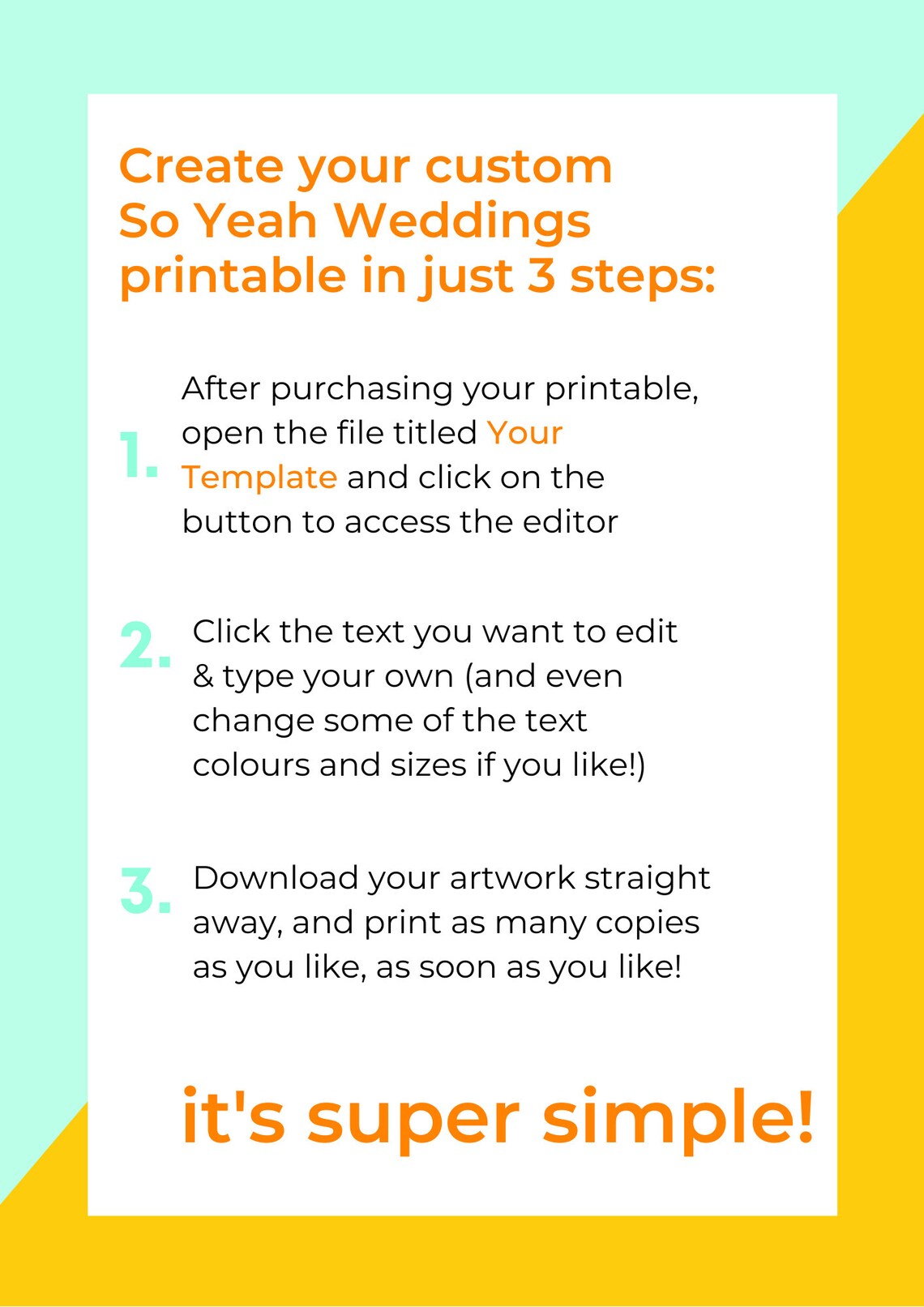 Editable Turquoise Wedding Signage Beach Theme Wedding - Etsy