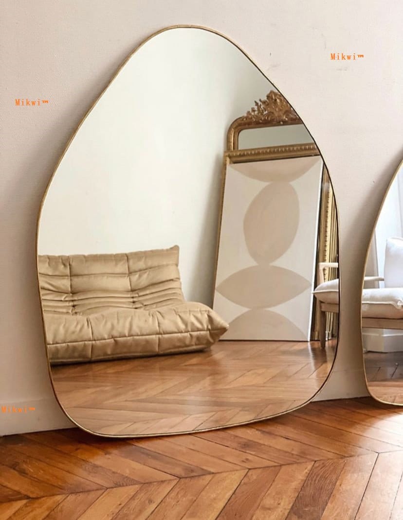 Irregular Golden Mirror Gold Mirror Brass Mirror Handmade - Etsy