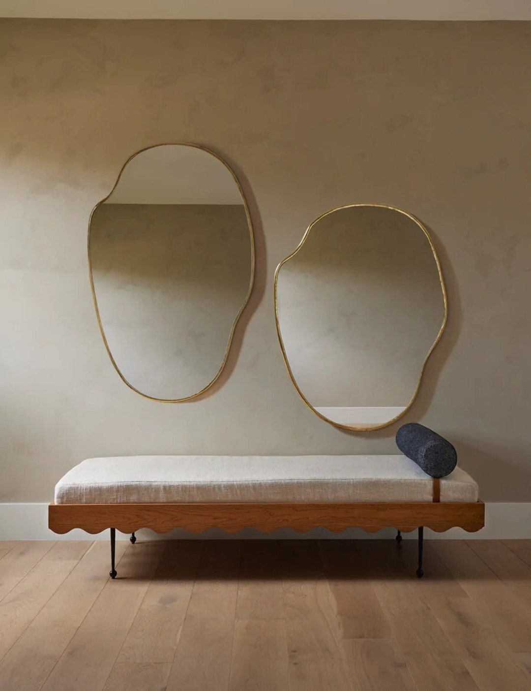 Irregular Golden Mirror, Gold Mirror, Brass Mirror, Handmade Mirror ...
