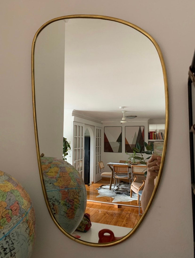 Irregular Golden Mirror Gold Mirror Brass Mirror Handmade - Etsy