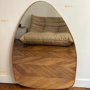 Irregular Golden Mirror, Gold Mirror, Brass Mirror, Handmade Mirror ...