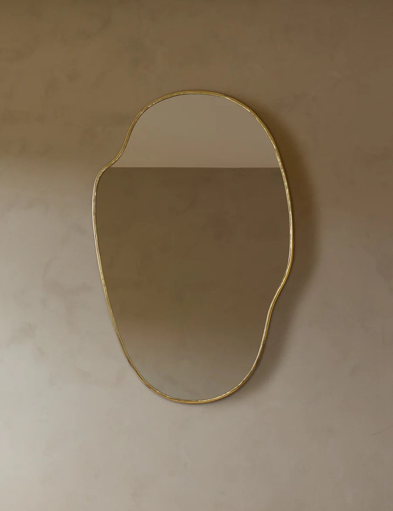 Irregular Golden Mirror Gold Mirror Brass Mirror Handmade - Etsy