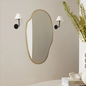 Irregular Golden Mirror, Gold Mirror, Brass Mirror, Handmade Mirror ...