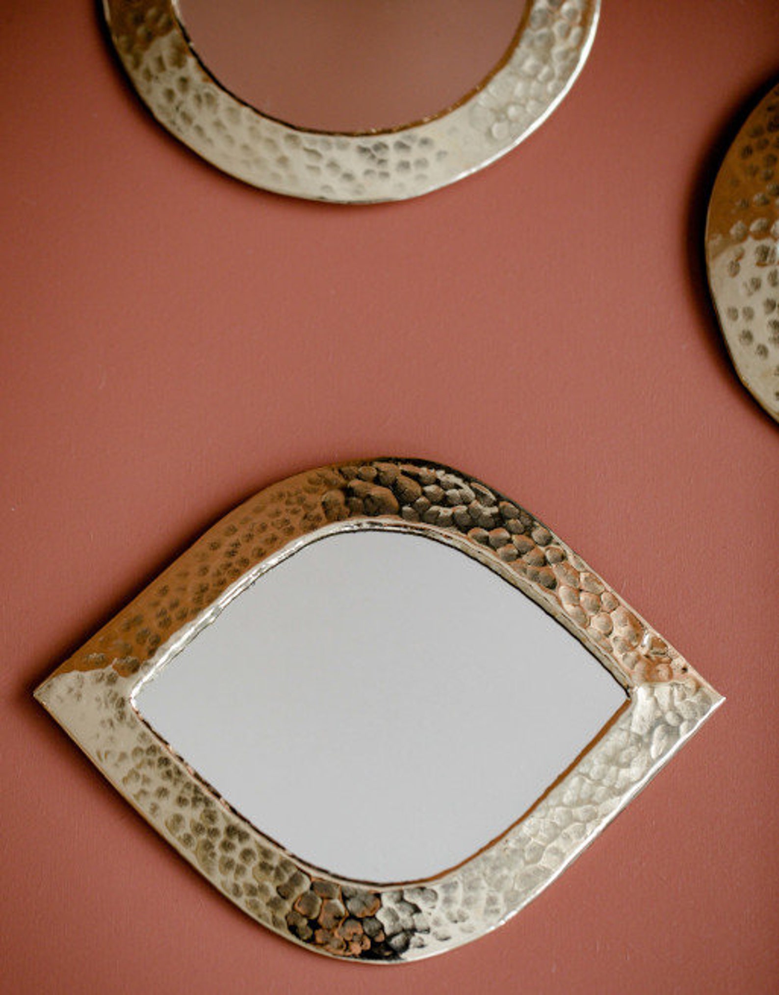 Set of Small Decorative Brass Mirrorhandmade Mirror for a - Etsy
