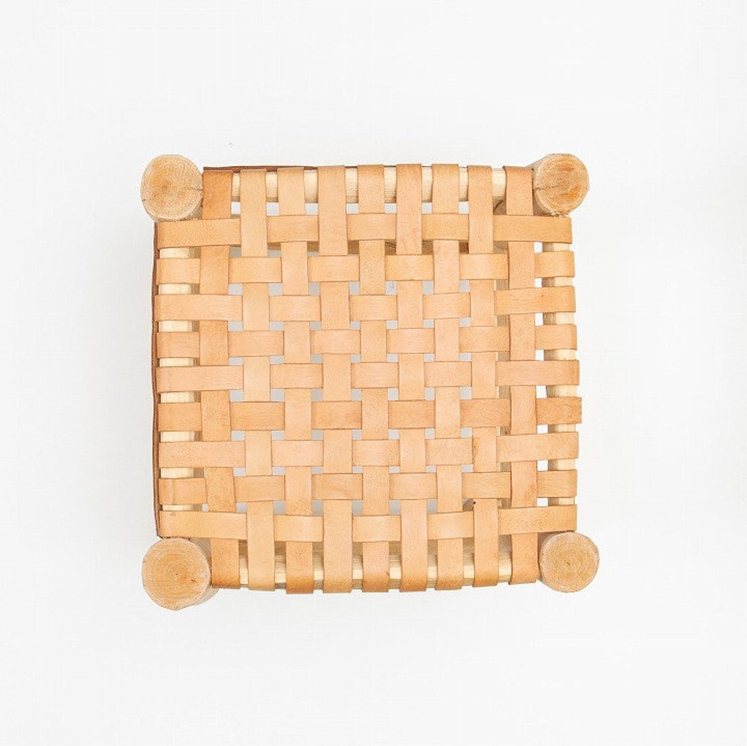 Moroccan Wooden and Braided Stool, Woven Foot Stool With Beautiful ...