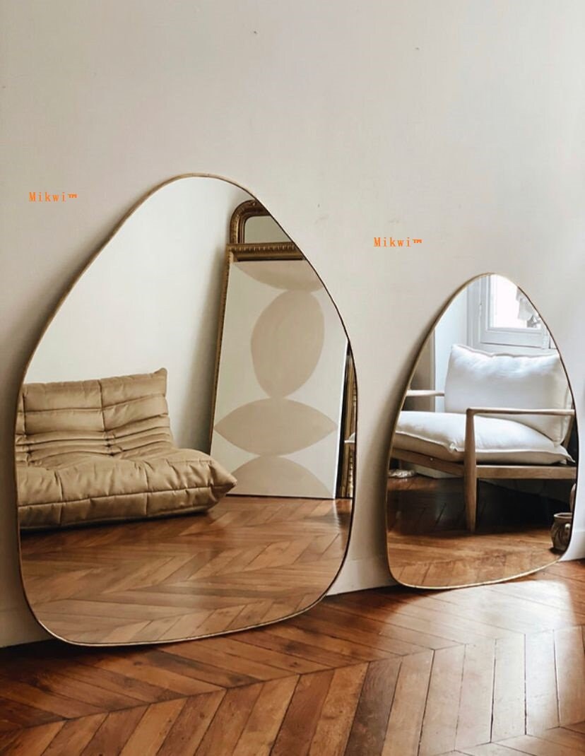 Irregular Golden Mirror Gold Mirror Brass Mirror Handmade - Etsy