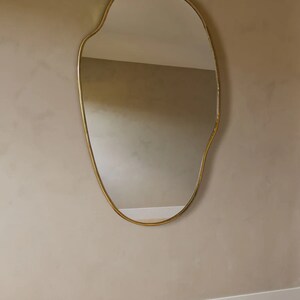 Irregular Golden Mirror, Gold Mirror, Brass Mirror, Handmade Mirror ...