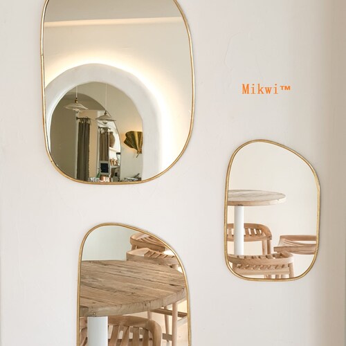 Irregular Golden Mirror Gold Mirror Brass Mirror Handmade - Etsy