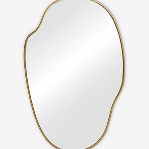 Irregular Golden Mirror, Gold Mirror, Brass Mirror, Handmade Mirror ...