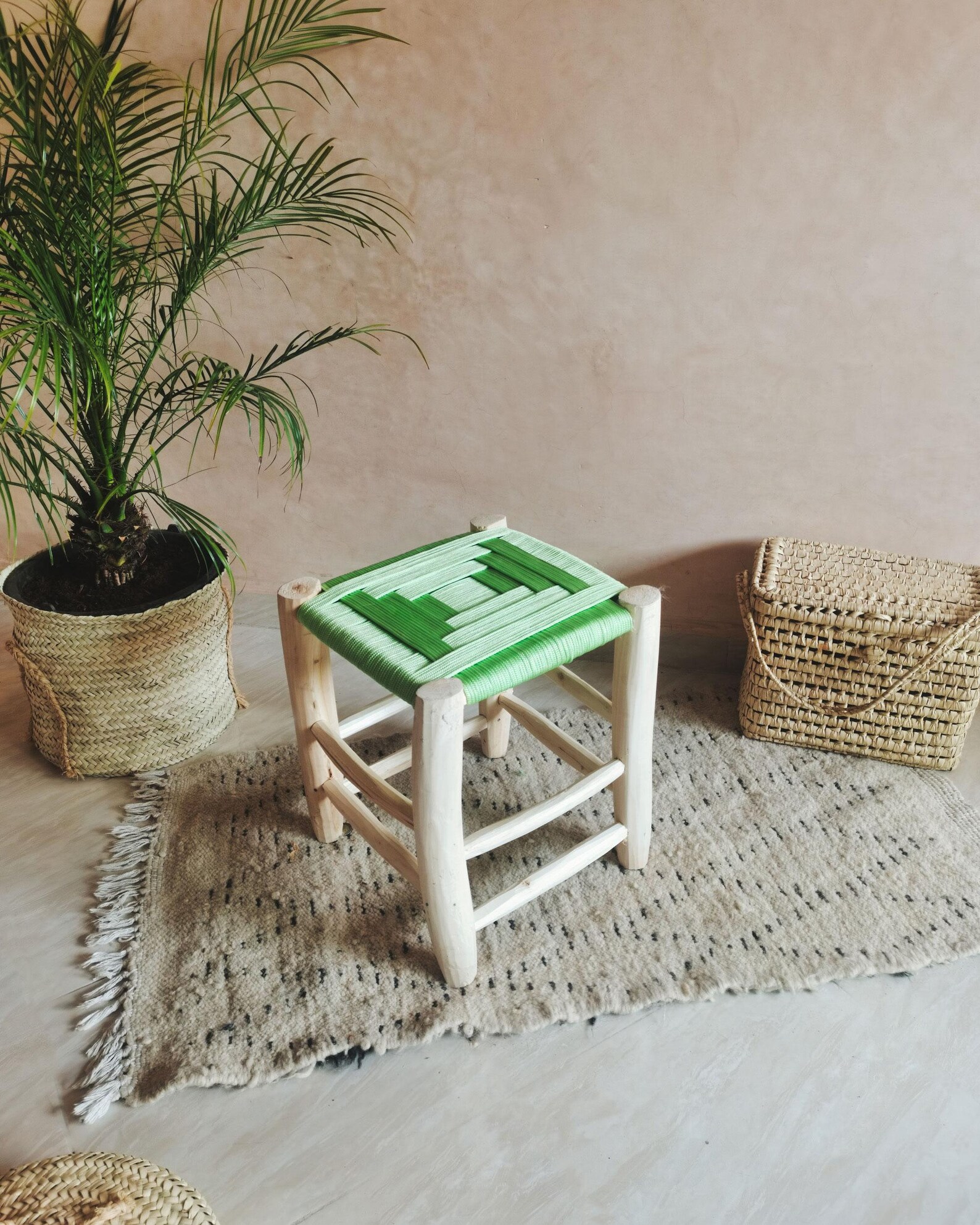 Moroccan Wooden Chair I Wooden Stool I Labyrinth Stools in - Etsy