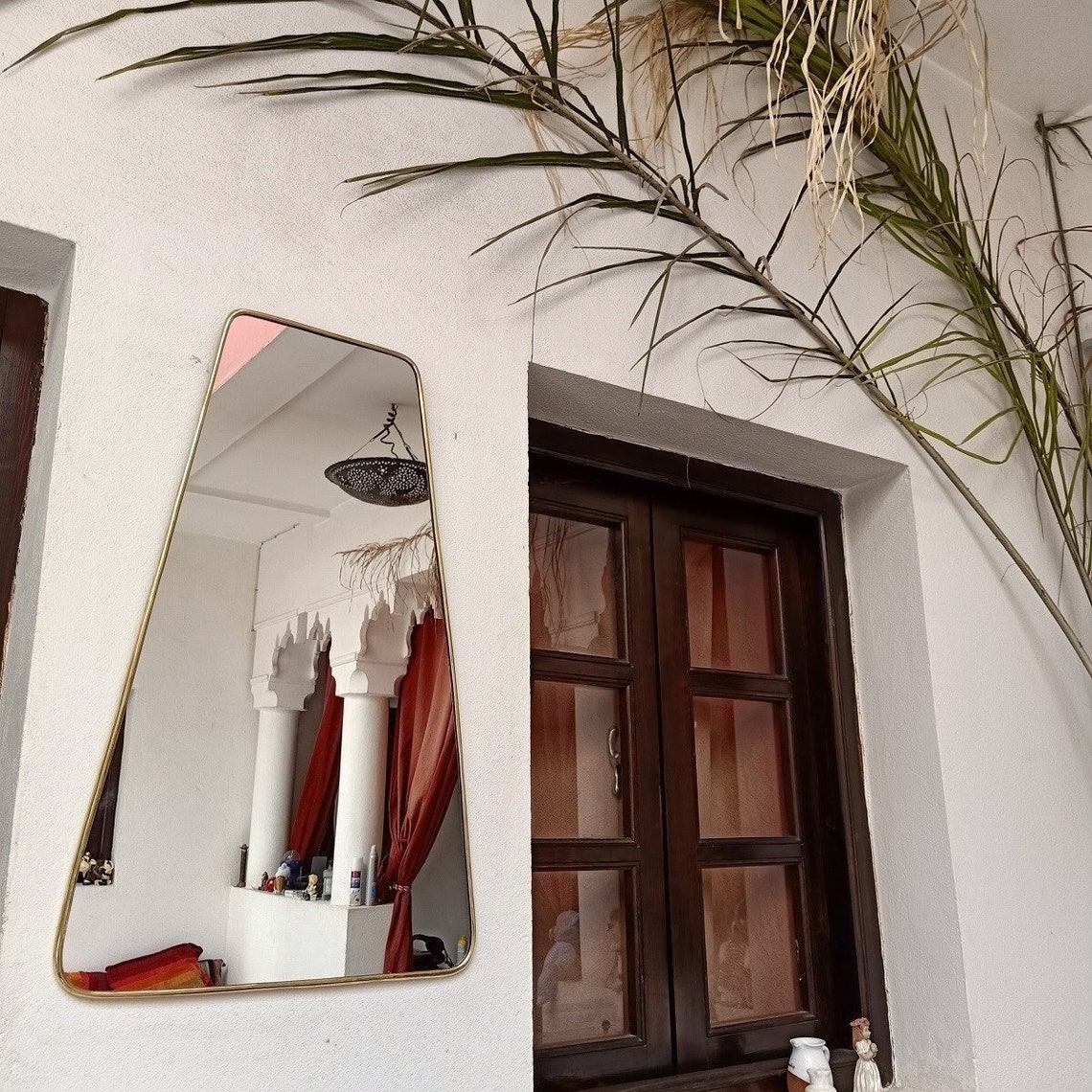 Irregular Golden Mirror Gold Mirror Brass Mirror Handmade - Etsy