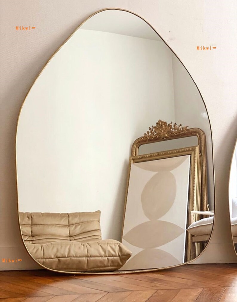 Irregular Golden Mirror Gold Mirror Brass Mirror Handmade - Etsy