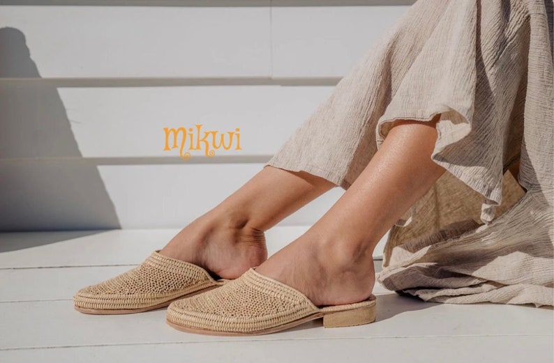 High Quality Raffia Sandals / Raffia Shoes / Raffia Slides / - Etsy
