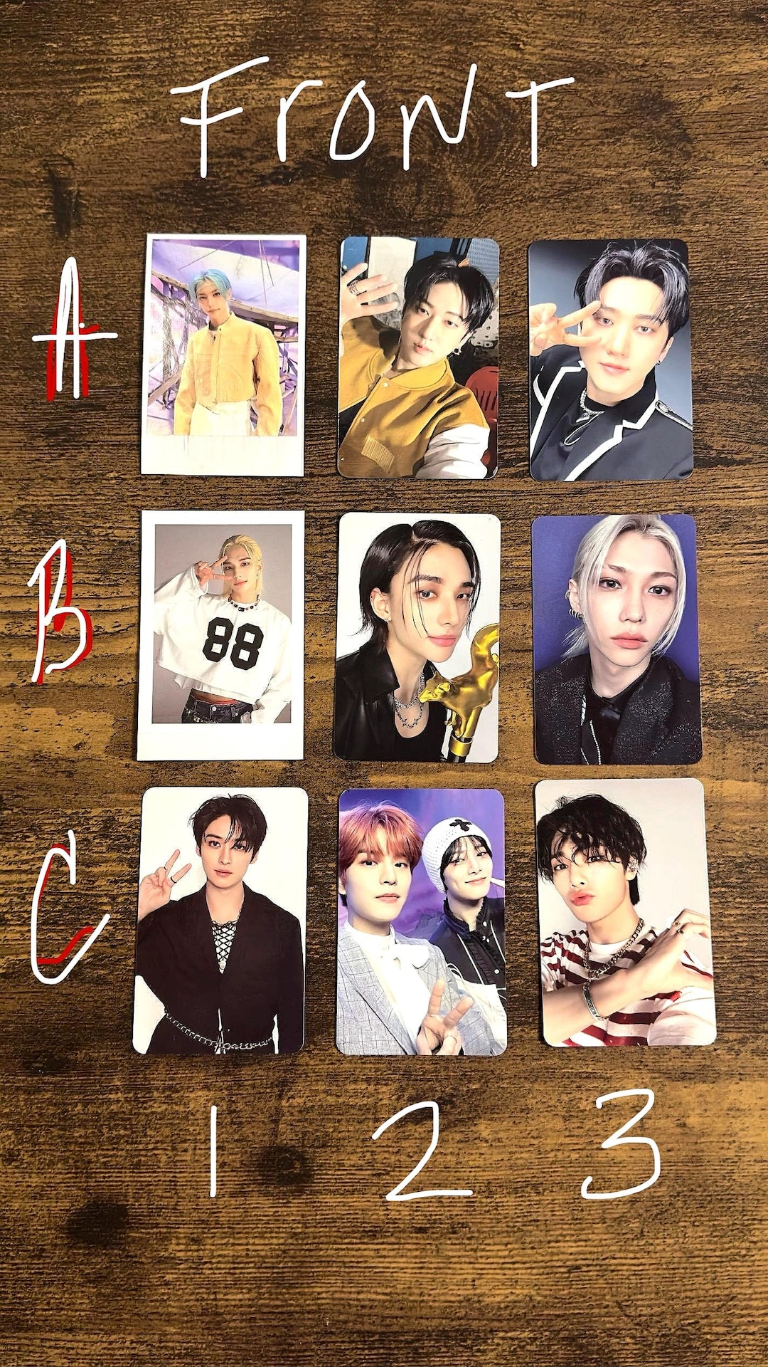 SKZ OFFICIAL Stray Kids Photo Cards, Maxident, HOP, 5 Star, Rock Star ...