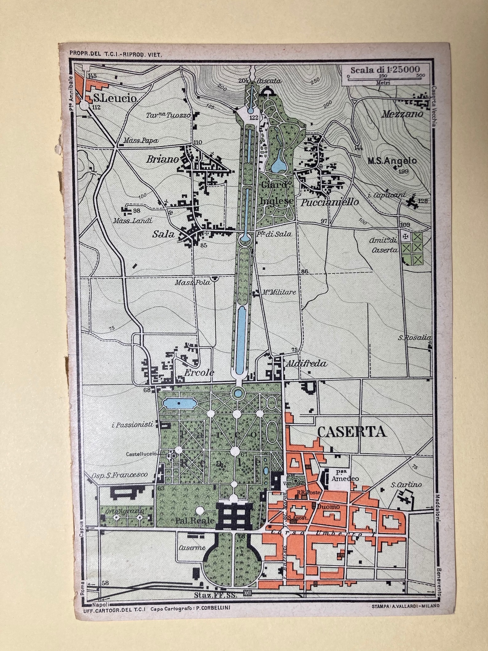 Caserta Map Vintage Original Document From 1927 in Perfect - Etsy UK