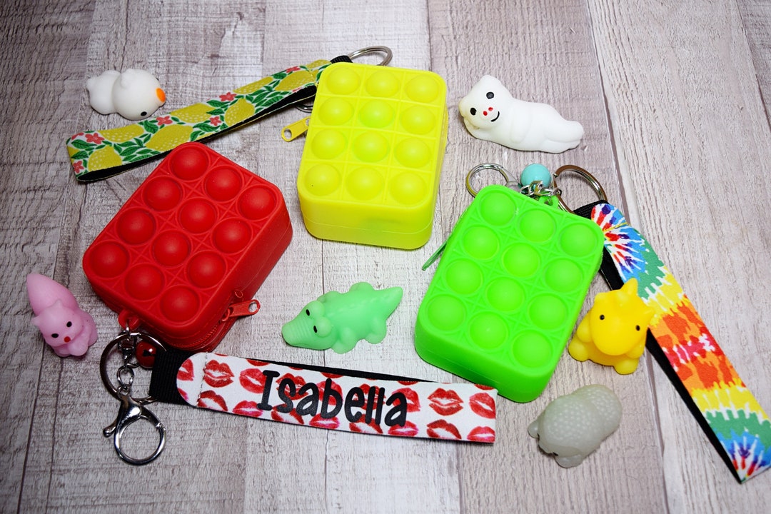 Personalized Fidget Pop Coin Pouch With Two Surprise Mochi, Pop It ...