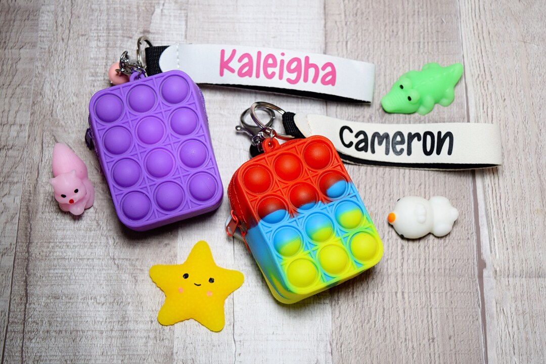 Personalized Fidget Pop Coin Pouch With Two Surprise Mochi, Pop It ...