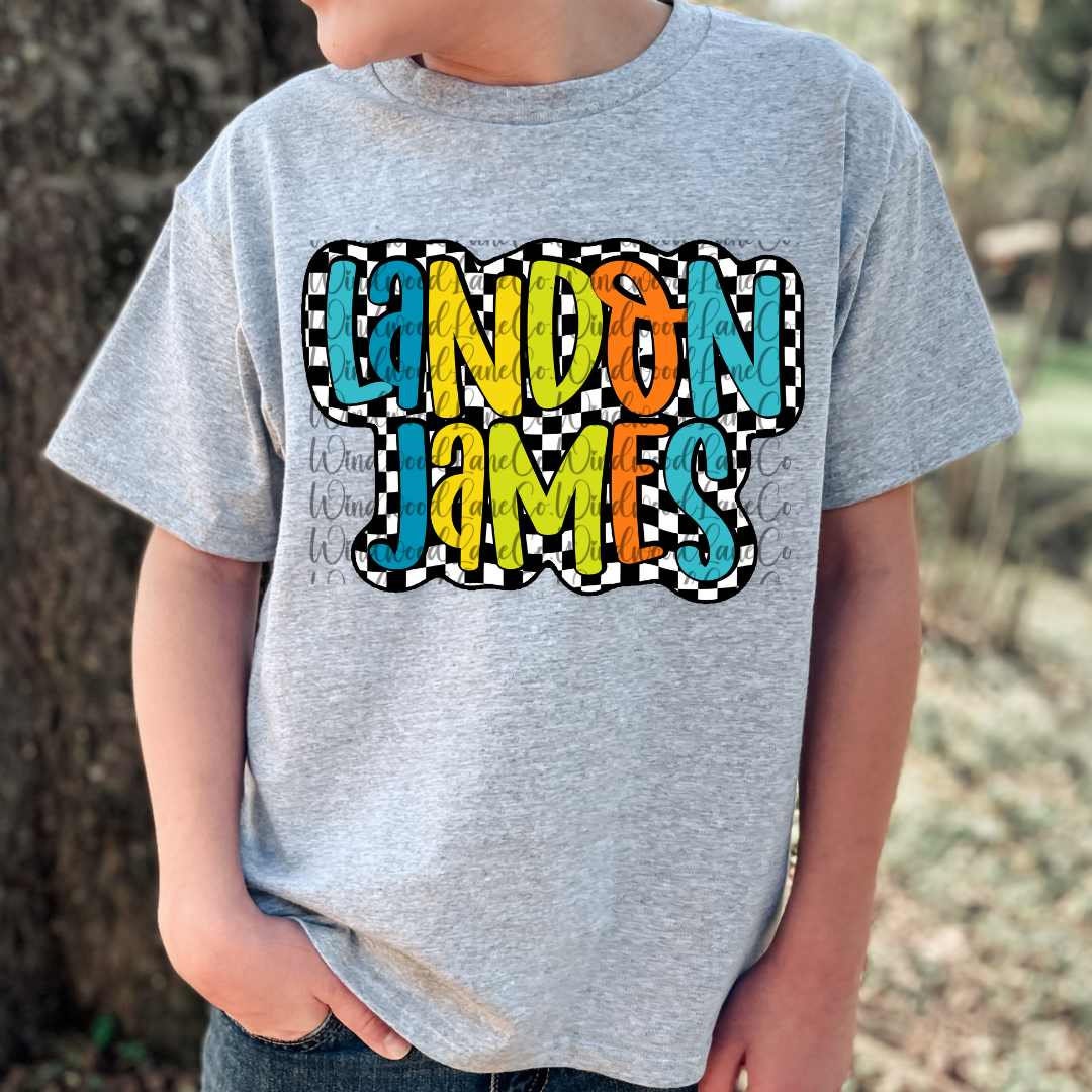 Custom Checkered Name Png, Trendy Custom Design, Checkered Sublimation ...