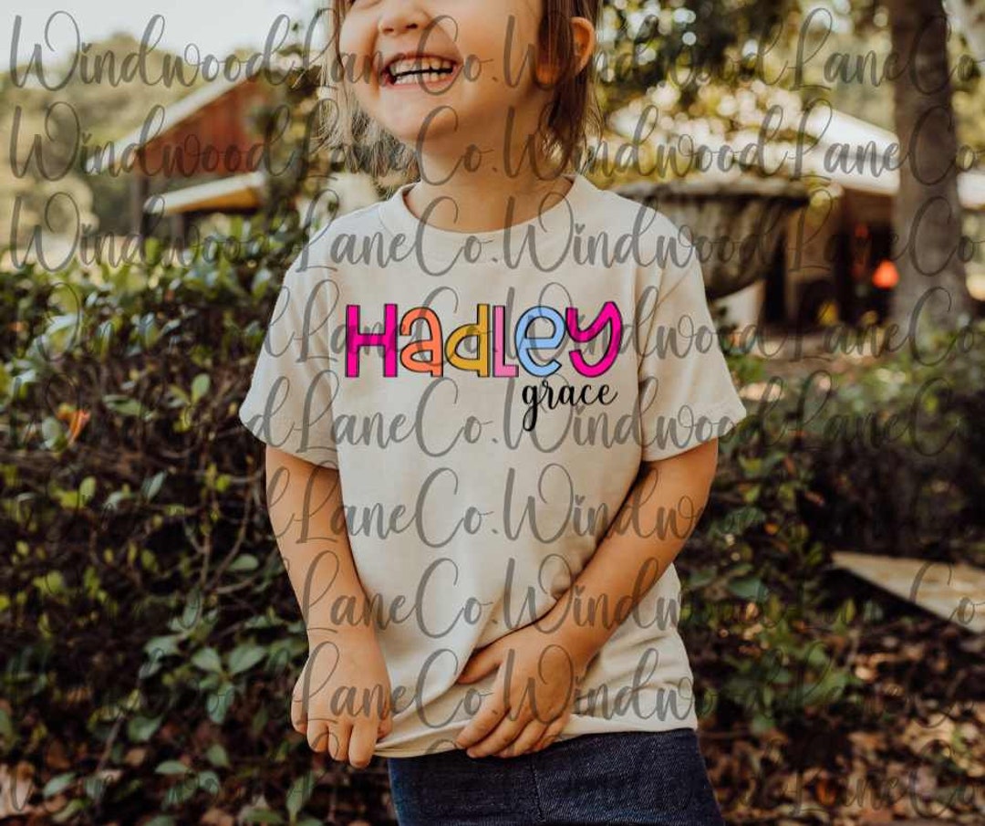 Custom Name Png , Bright Fun Girl Name Design, Custom Name Tee Png ...