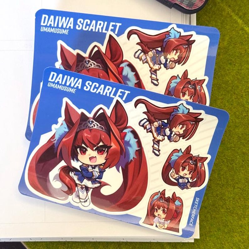 Umamusume Daiwa Scarlet Sticker Sheet - Etsy
