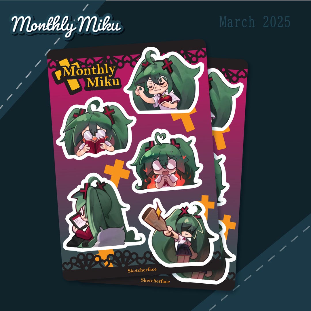 Confessions of a Rotten Girl Fujo Miku Sticker Sheet - Etsy