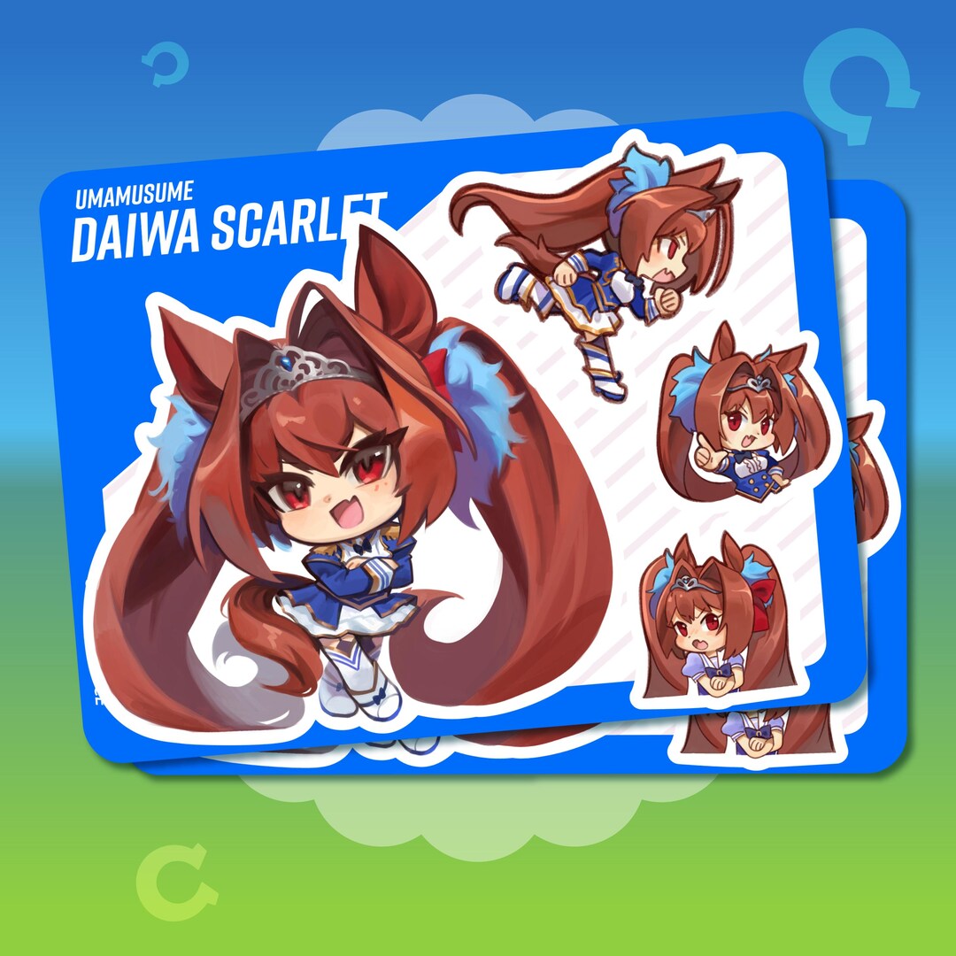 Umamusume Daiwa Scarlet Sticker Sheet - Etsy
