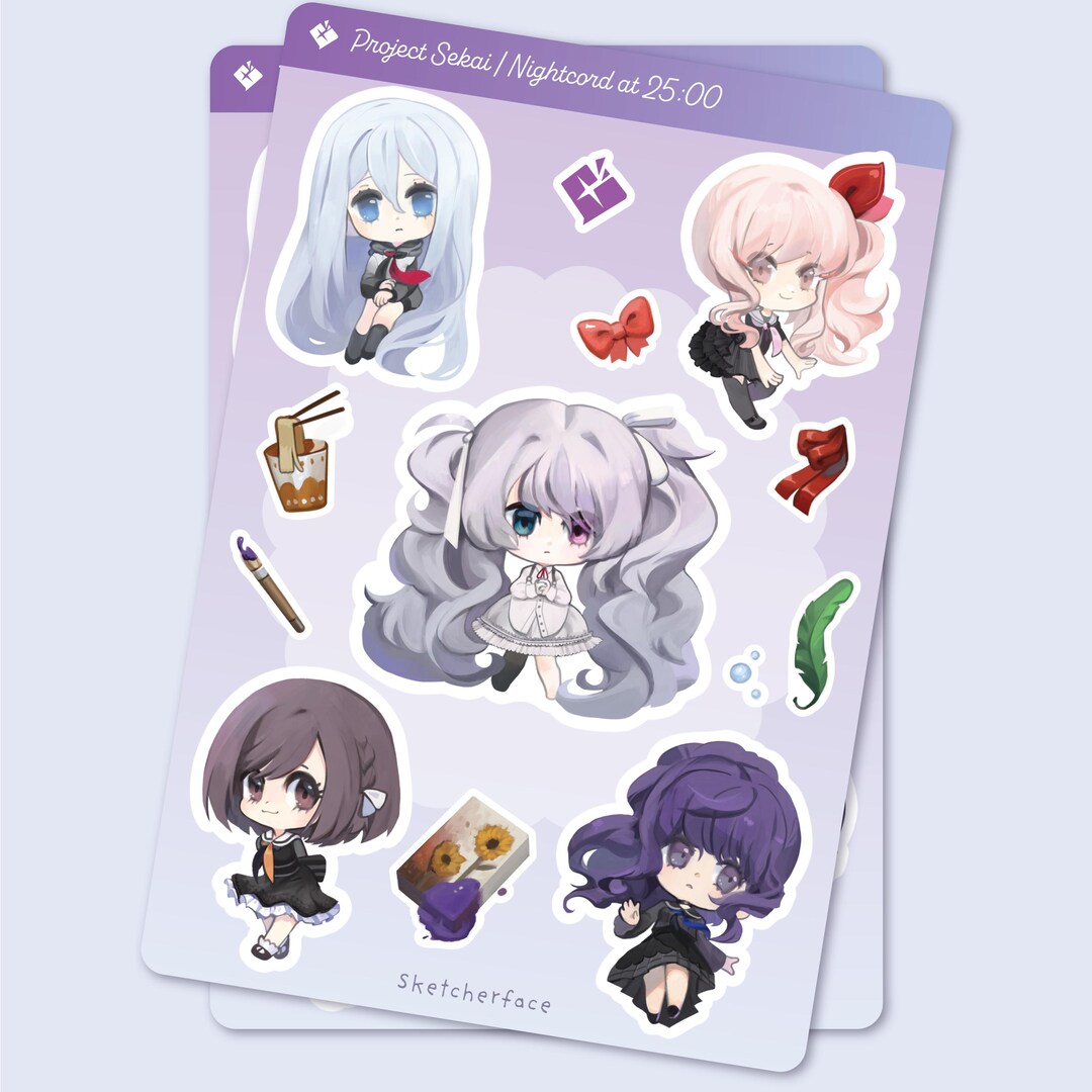 Nightcord at 25:00 Project Sekai Sticker Sheet - Etsy