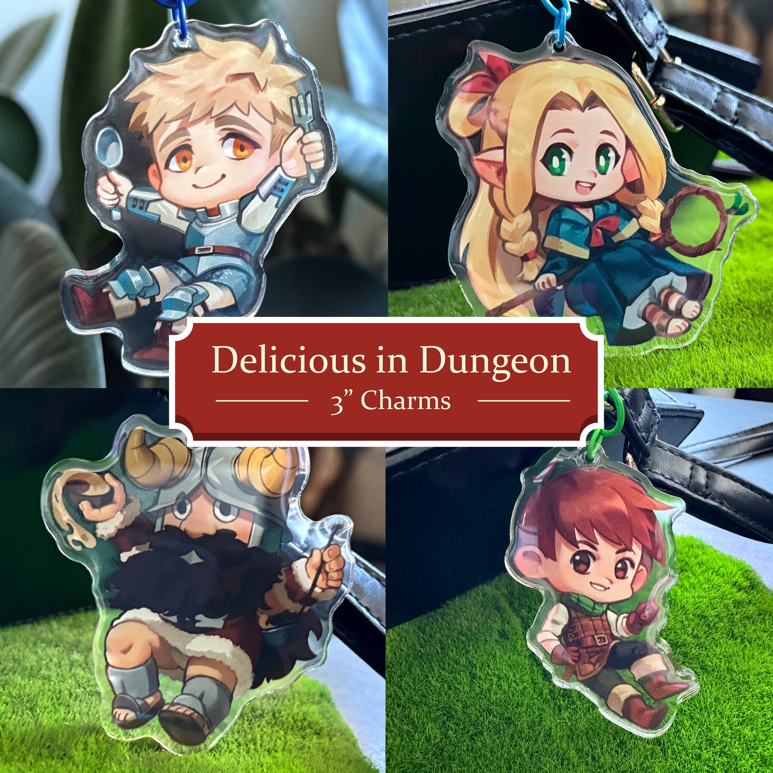 Dungeon Meshi 3" Acrylic Charm Keychains - Etsy