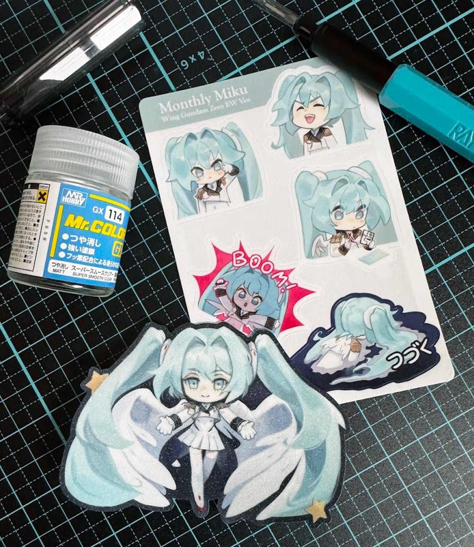 Gundam Wing Miku Sticker Sheet - Etsy