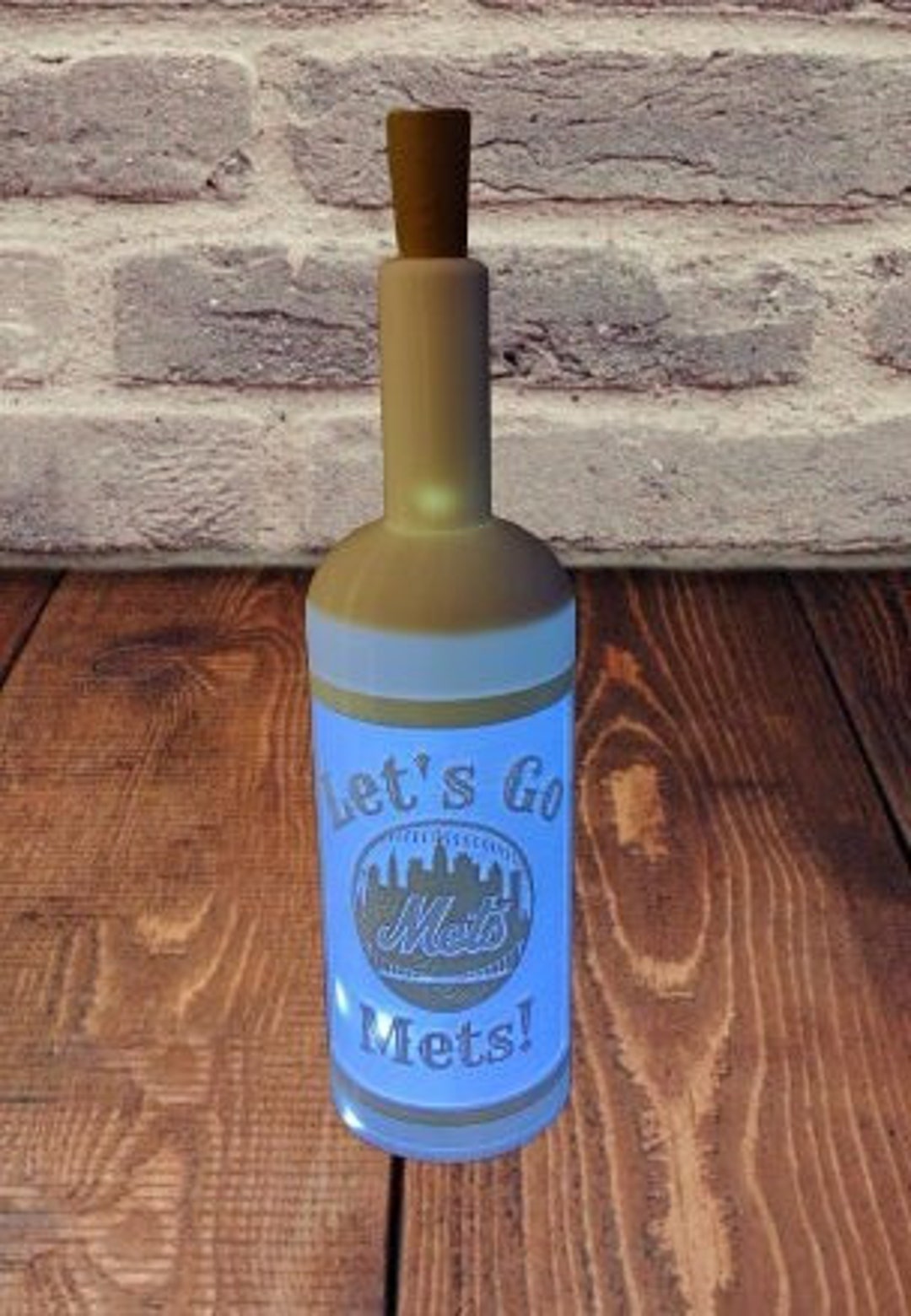 NY Mets Lithophane Wine Bottle - Etsy