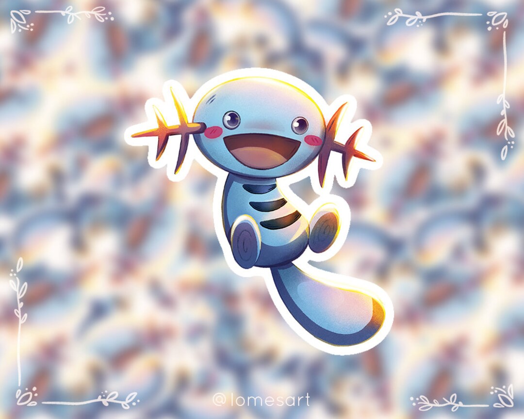 Wooper Vinyl Sticker Pocket Monster Print Fanart Pokemon Gift ...