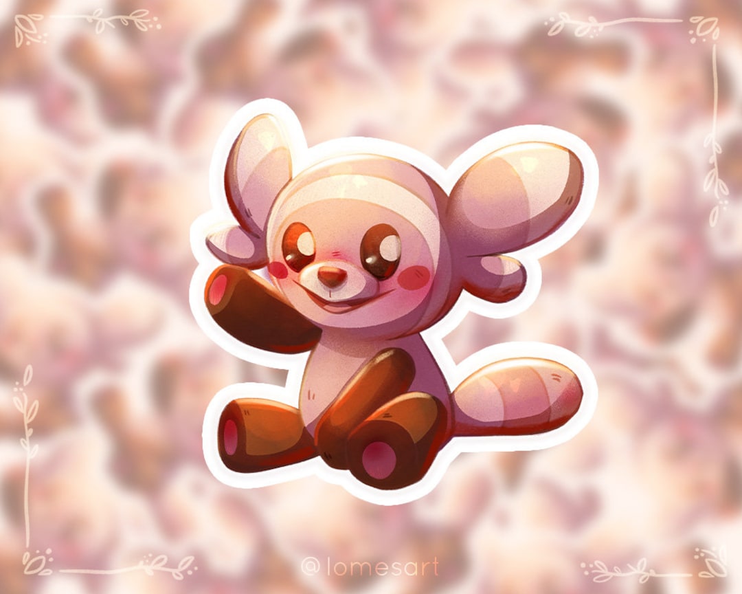 Stufful Vinyl Sticker Pocket Monster Print Fanart Pokemon Gift - Etsy