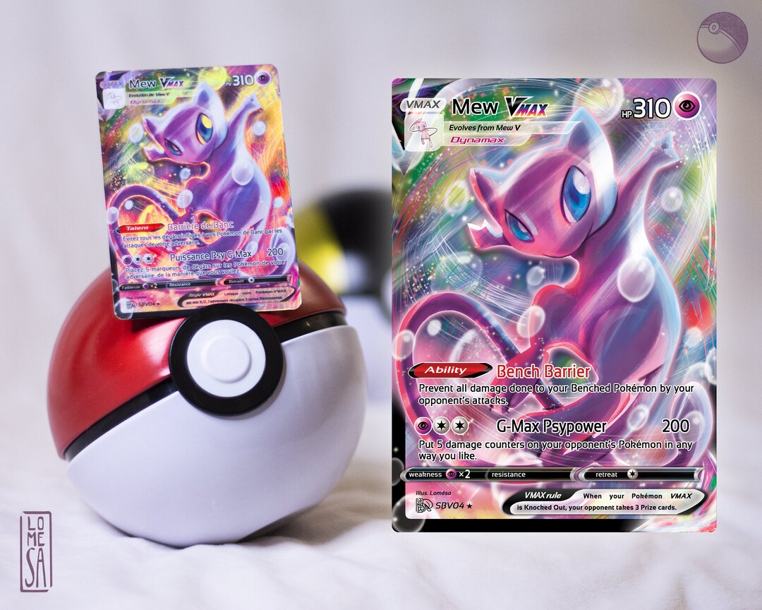 Mew Custom Card Holo Textured Print Fanart Pokemon - Etsy