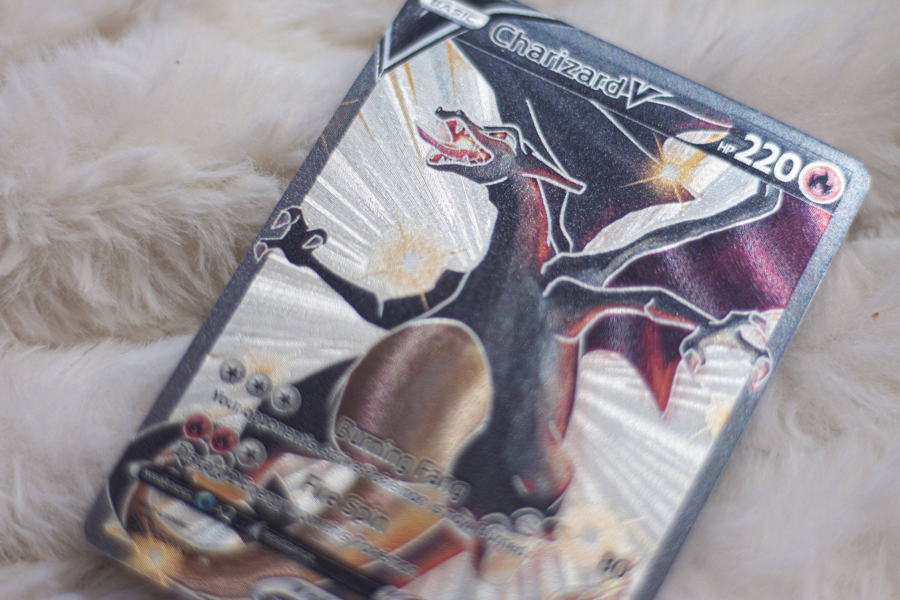Charizard Shiny Custom Card Textured Glitter Dracaufeu Print - Etsy
